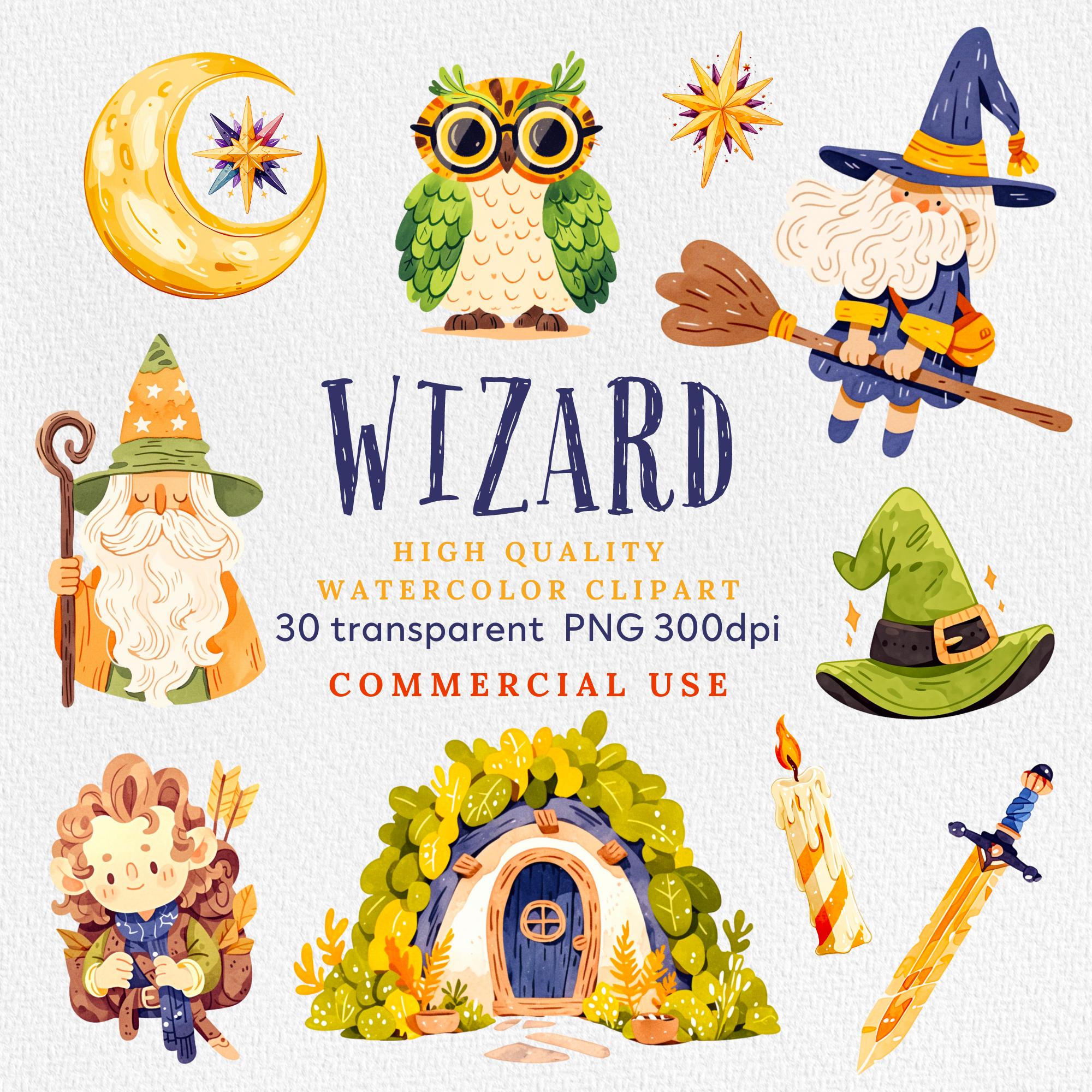 Wizard Clipart, Wizarding School Clipart, Magic Clipart, Magic School ...