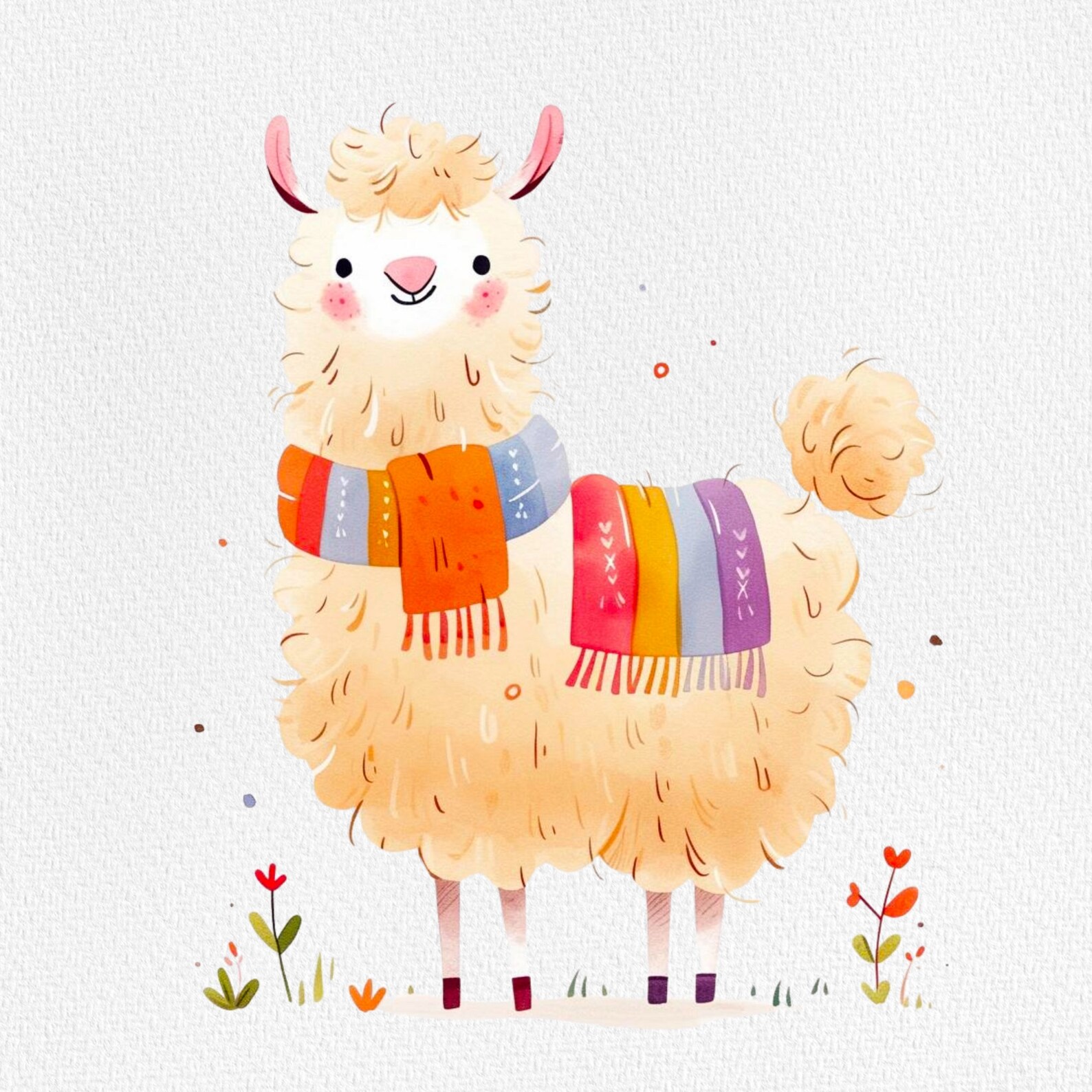 Llama Clipart, Llama Clipart Bundle, Cute Alpaca Clipart, Llama ...