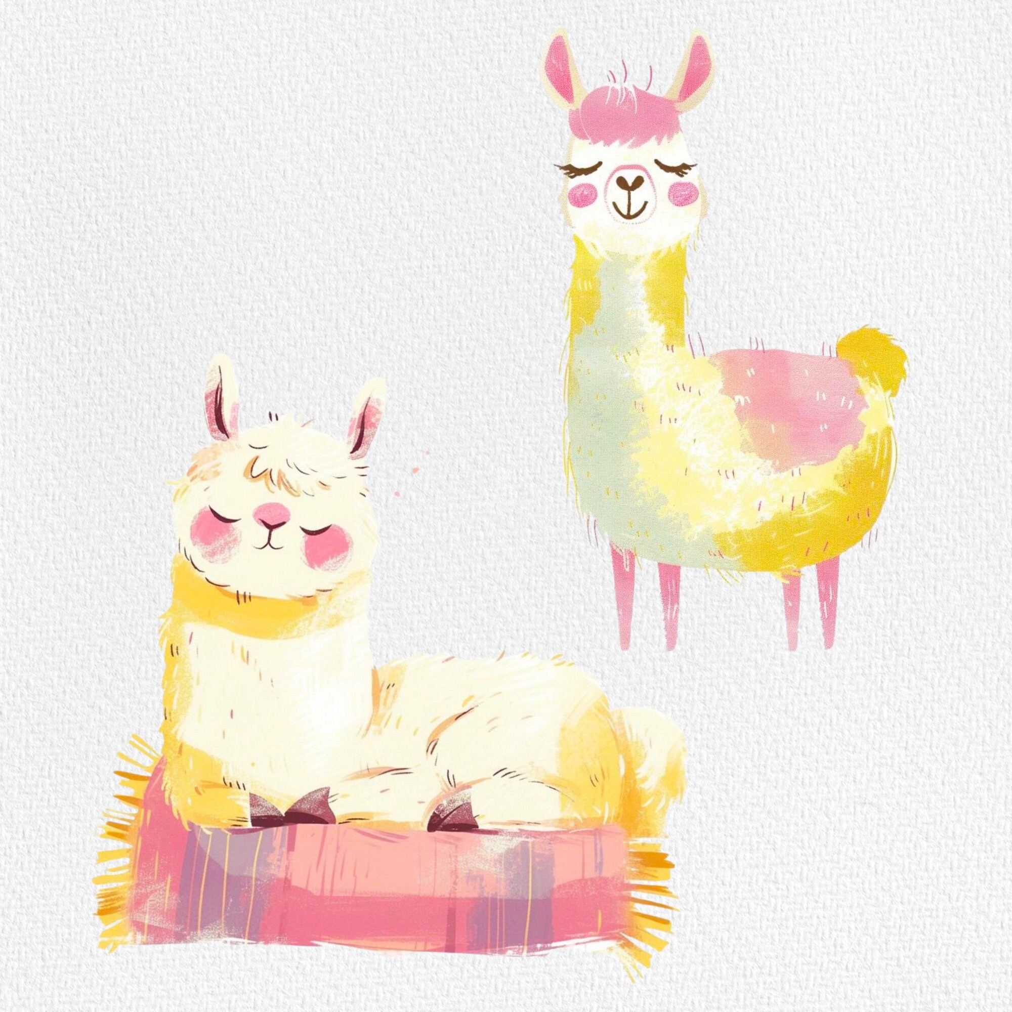 Llama Clipart, Llama Clipart Bundle, Cute Alpaca Clipart, Llama Summer ...