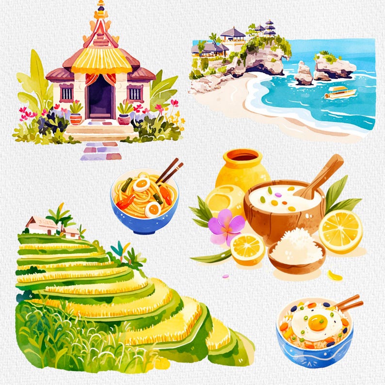 Bali Island Clipart PNG, Travel Clip Art, Tropical, Indonesia Islands ...