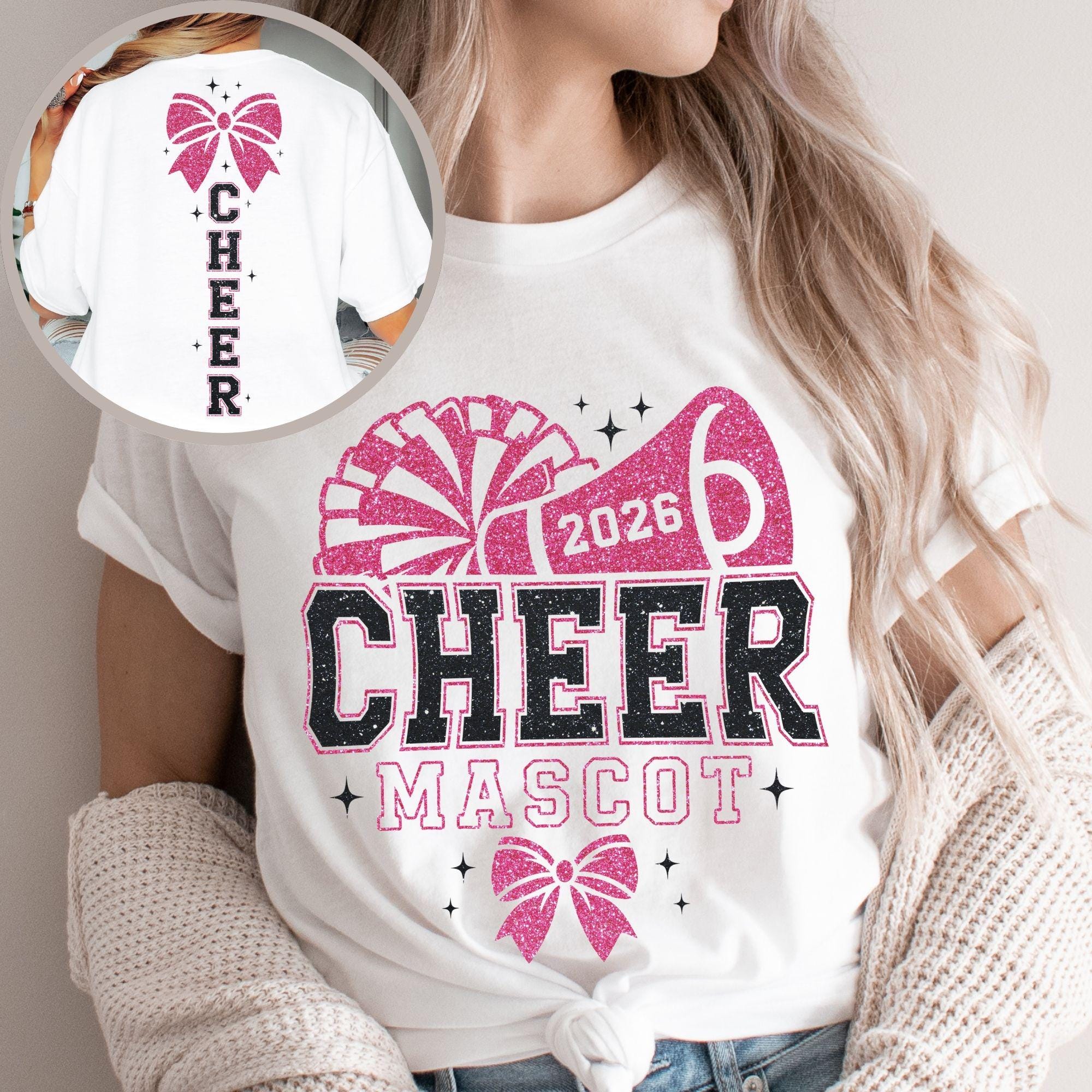 Cheer Svg Png, Cheerleading Svg, Cheerleader Front Back Svg, Cheer Mom ...
