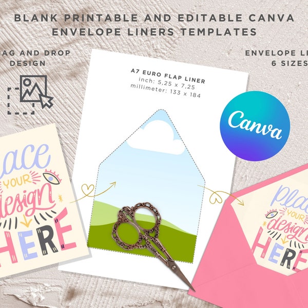 Envelope Liner Canva Template - Etsy