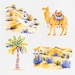 Arabian Emirates Watercolor Clipart Set, Dubai Landmarks Mega Pack ...