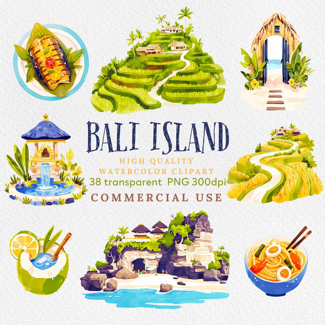 Bali Island Clipart PNG, Travel Clip Art, Tropical, Indonesia Islands ...