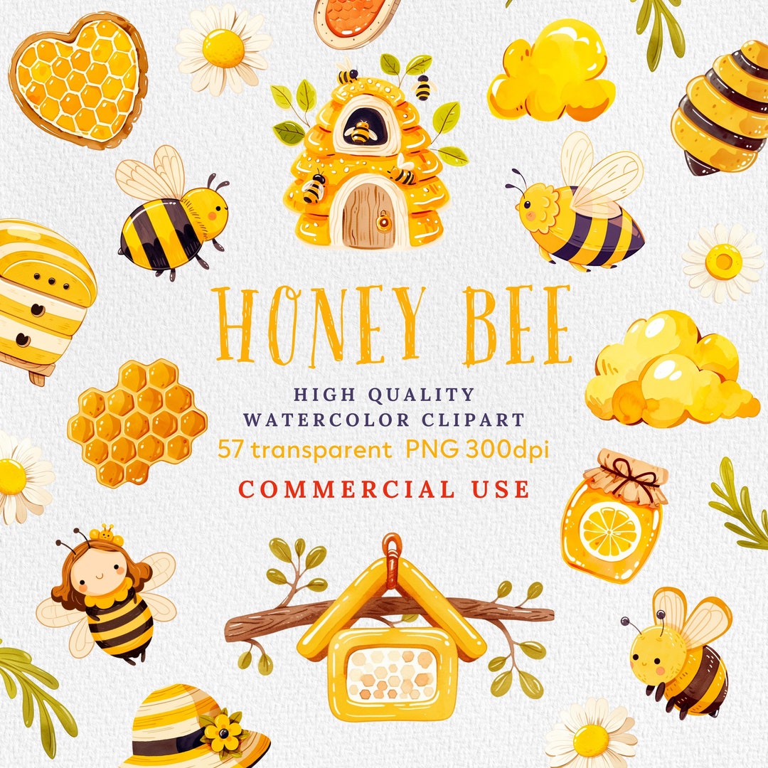 Honey Bee Clipart Png Letters Bee Sticker Bumble Bee Font Doodle ...