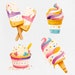Watercolor Ice Cream PNG, Ice Cream Clipart, Sweet Treat Graphics, Cone ...