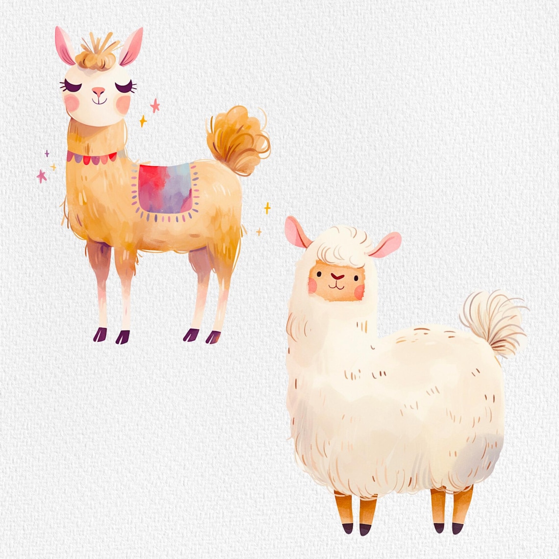 Llama Clipart, Llama Clipart Bundle, Cute Alpaca Clipart, Llama ...