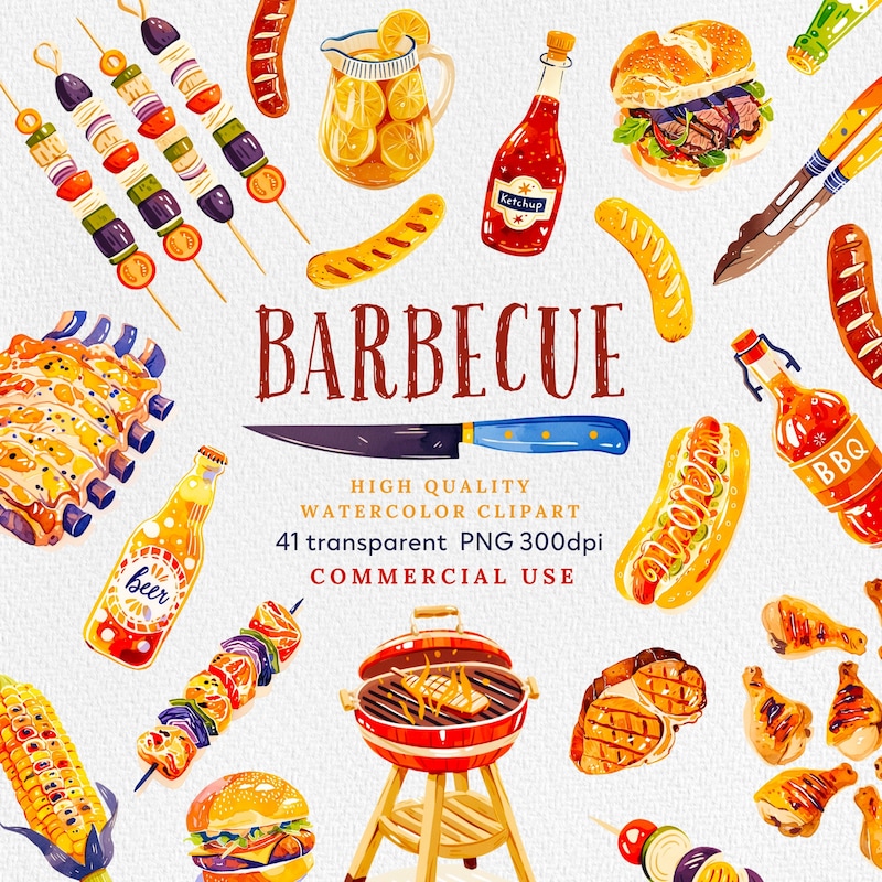 Bbq Clip Art - Etsy
