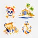 Watercolor Pirates Clipart, Pirate Ship, Treasure Chest, Pirate Party ...