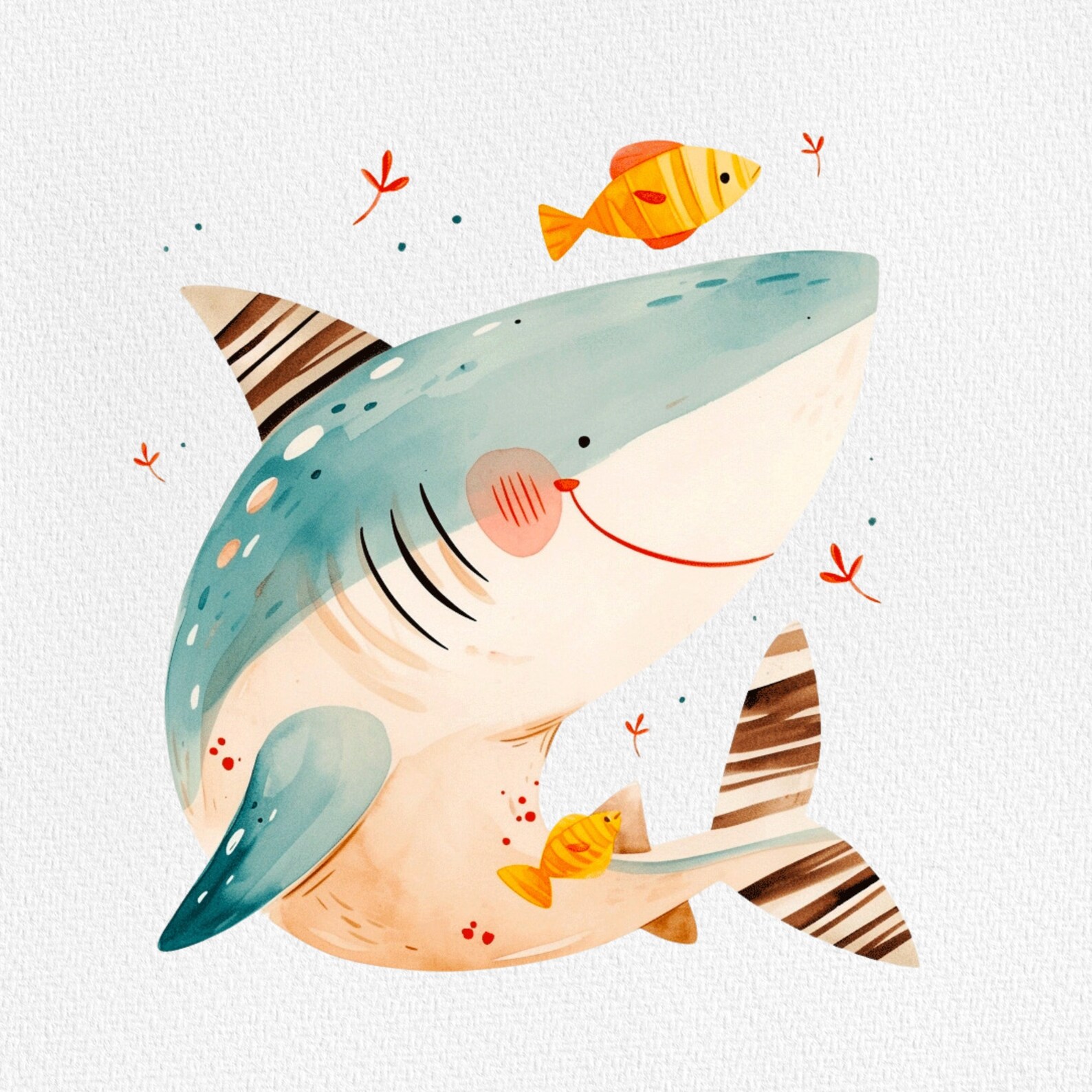 Colorful Fish Clipart, Cute Fish Clipart, Ocean Life Clipart, Sea ...