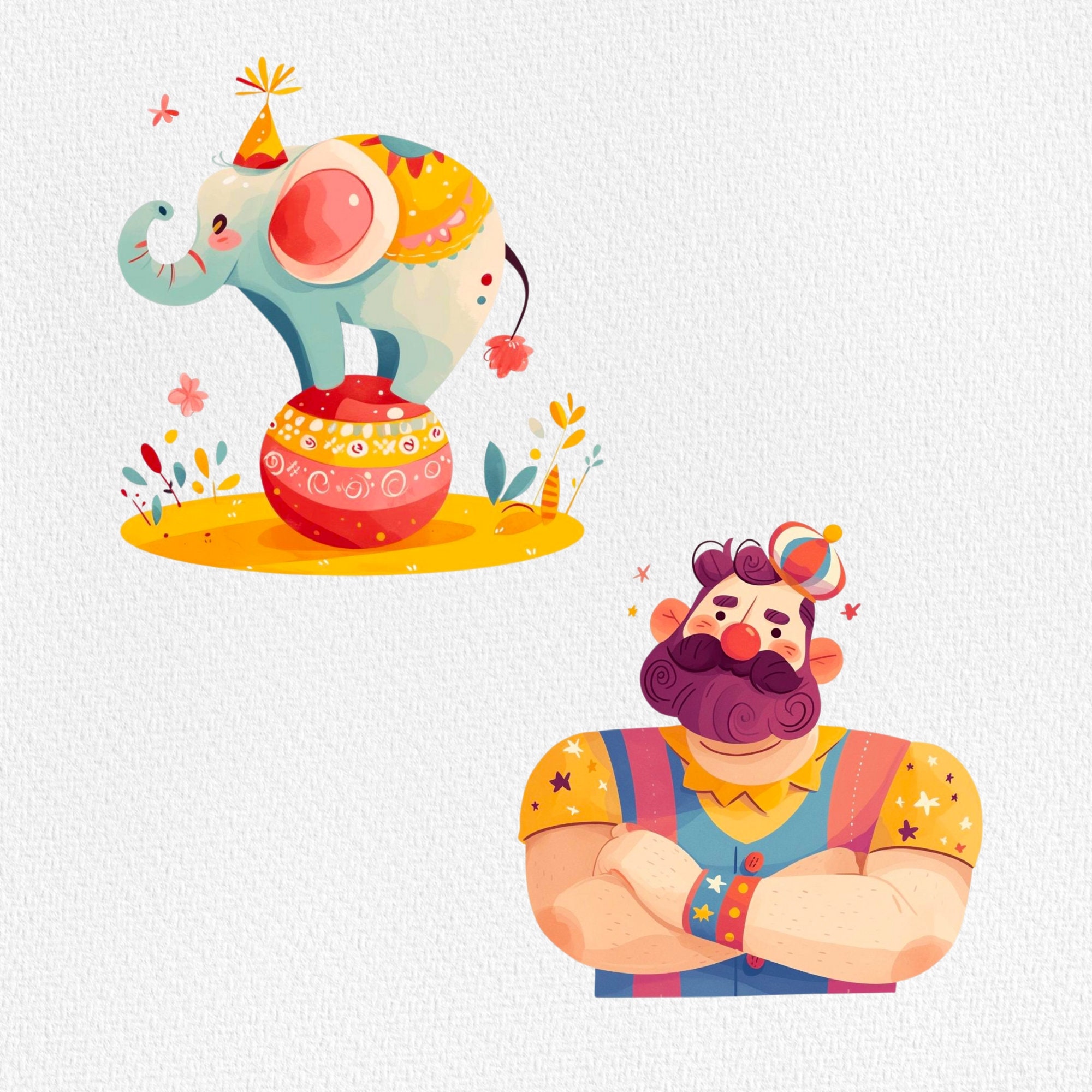 Watercolor Circus Clipart, Circus Printable , Circus PNG, Carnival Clip ...