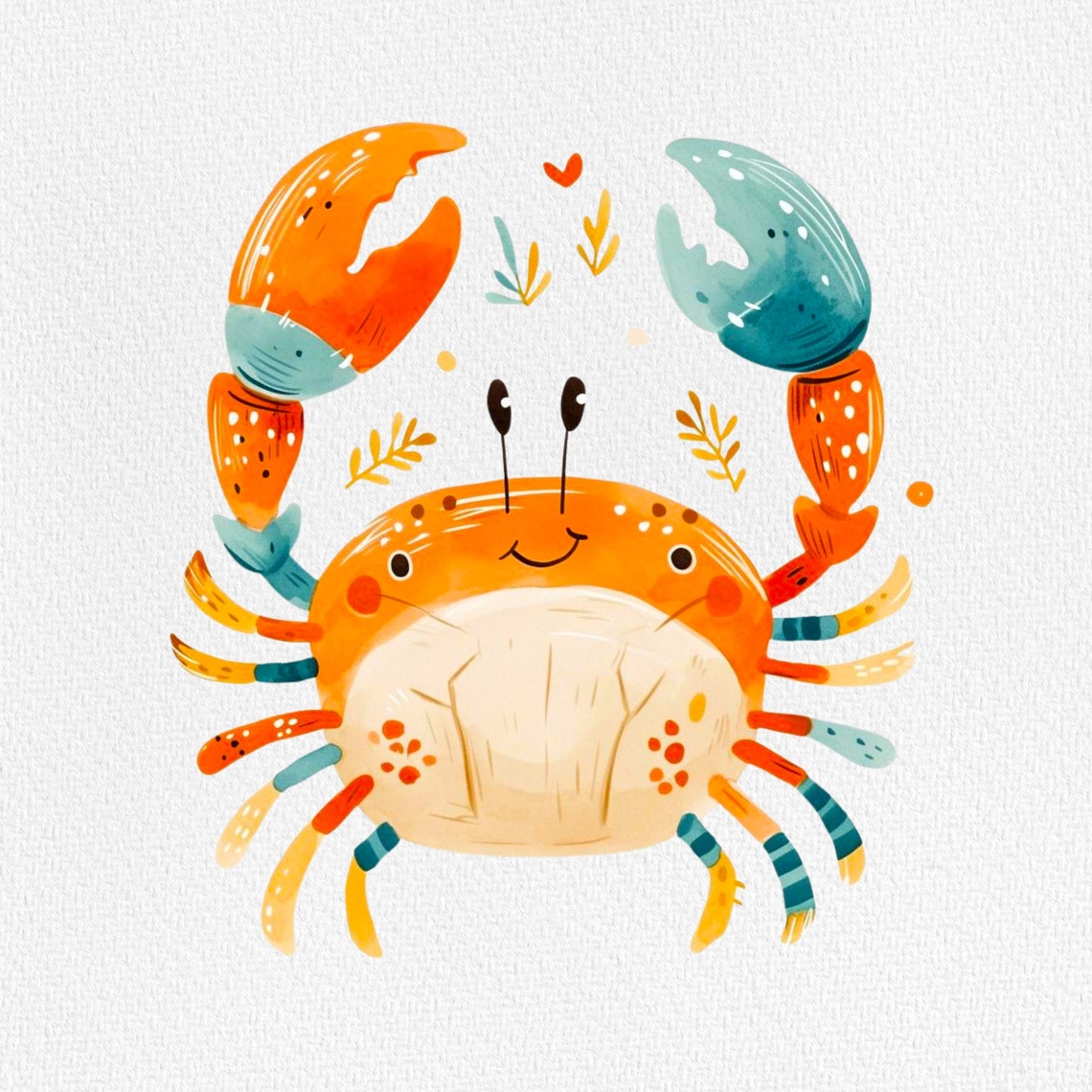 Colorful Sea Animals Clipart, Ocean Life Clipart, Digital Fish ...