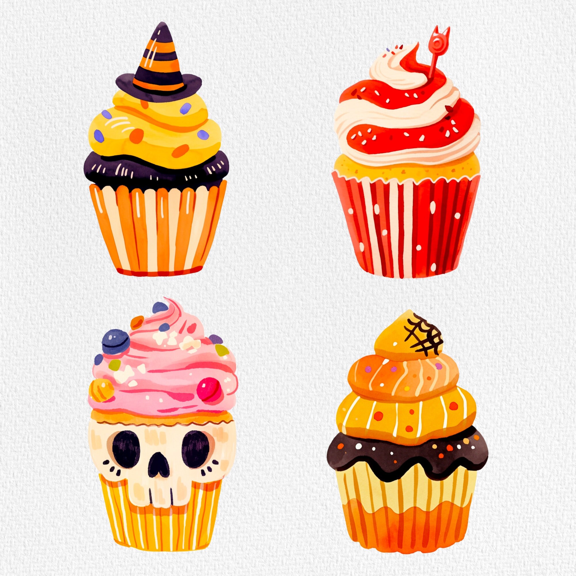Halloween Cupcakes Clipart, Halloween Clipart, Halloween Png, Party ...