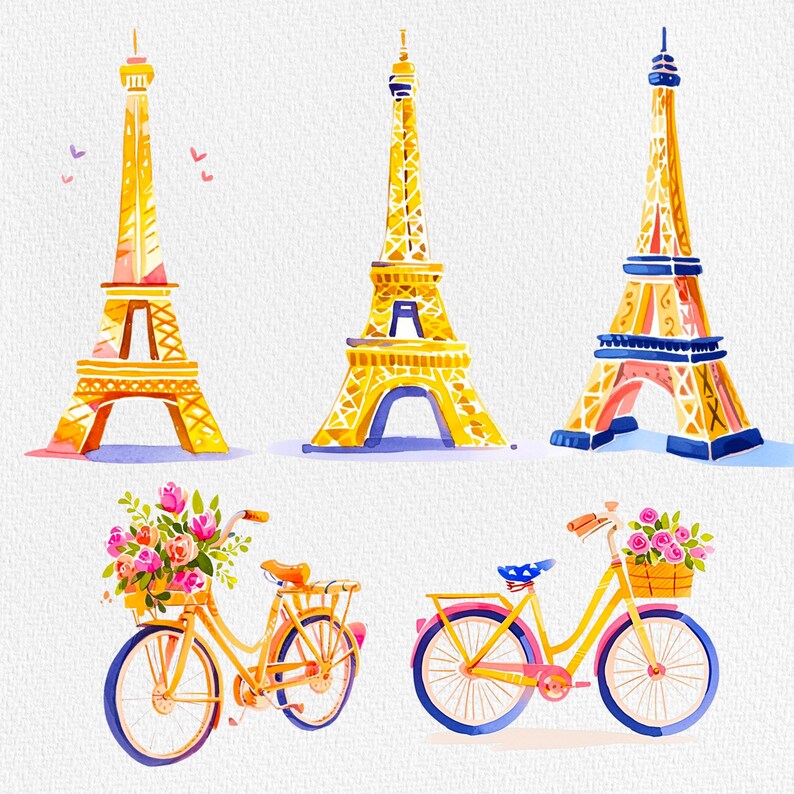 Watercolor Paris Clipart, Paris PNG, Paris Print, Paris France Clip Art ...