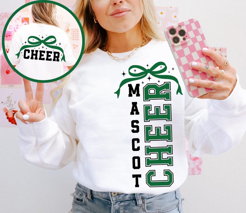 Cheer Svg Png, Cheerleading Svg, Cheerleader Front Back Svg, Cheer Mom ...