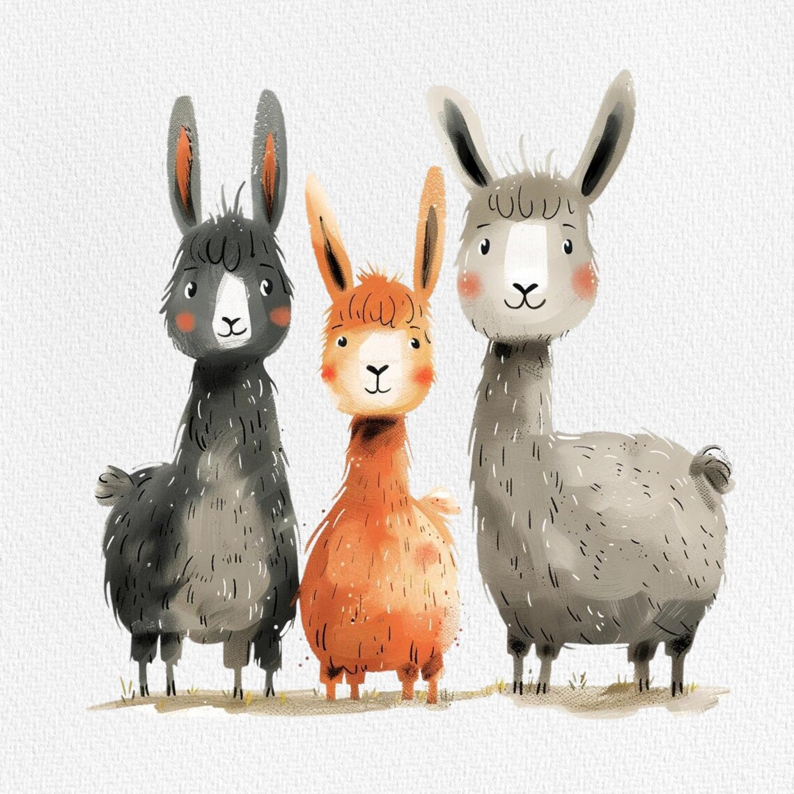 Llama Clipart, Llama Clipart Bundle, Cute Alpaca Clipart, Llama ...