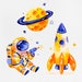 Watercolor Space Clipart Bundle, Astronaut Nursery Clipart, Astronaut ...
