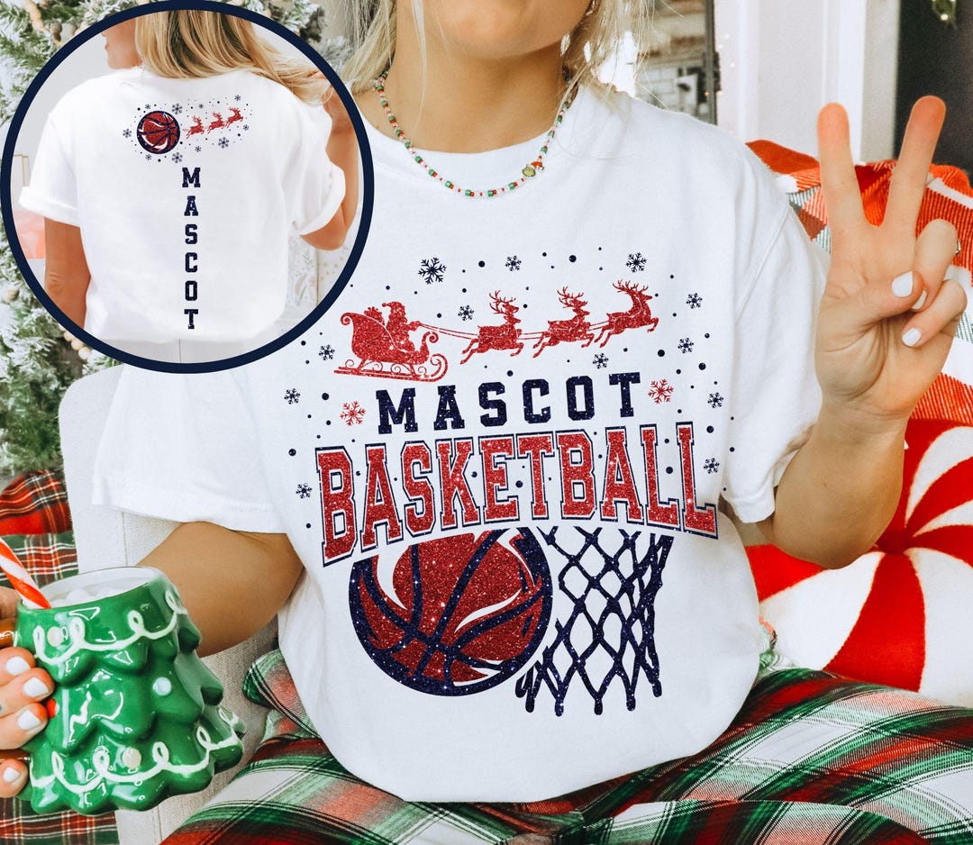Christmas Basketball Svg Png Front Back, Basketball Player Svg ...