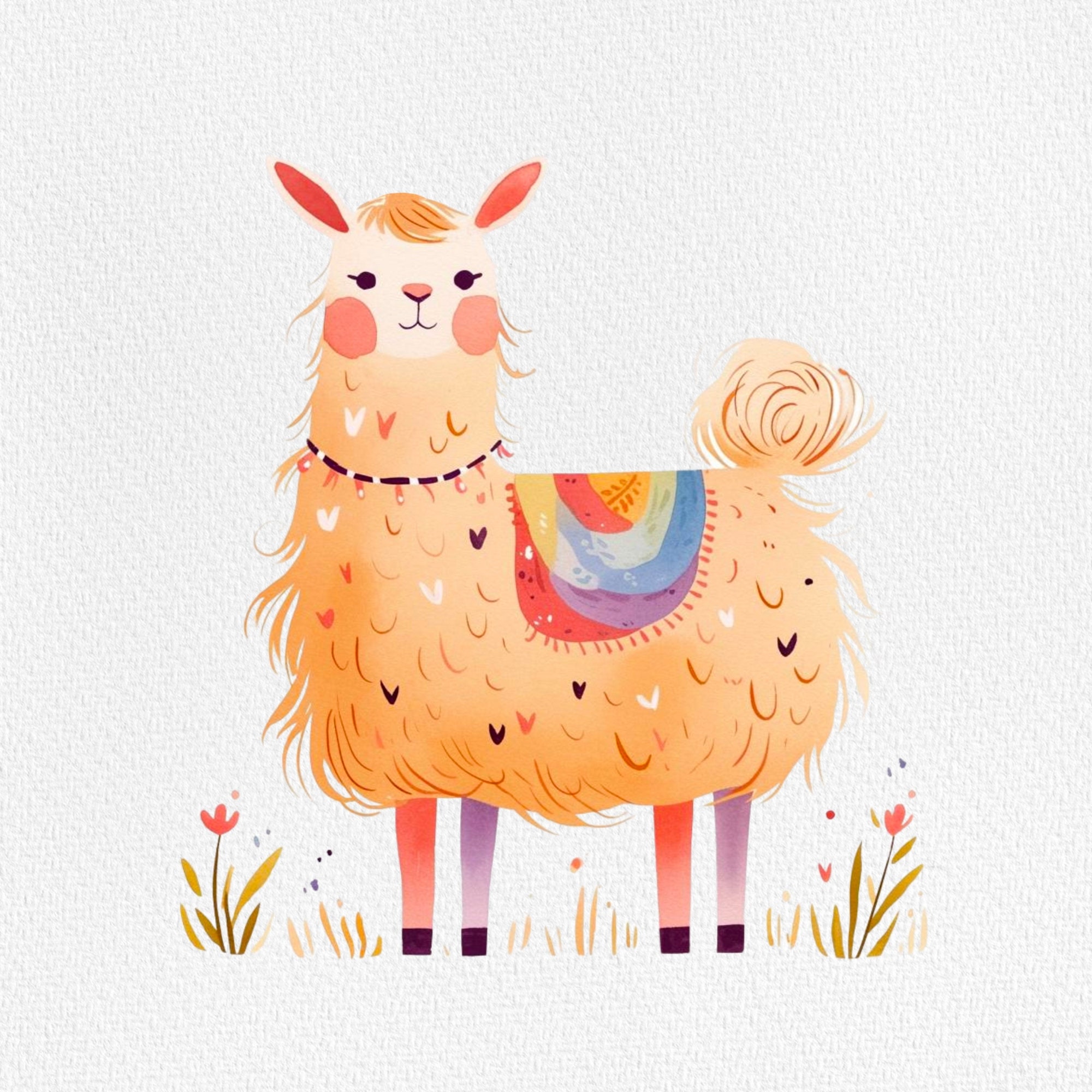 Llama Clipart, Llama Clipart Bundle, Cute Alpaca Clipart, Llama ...