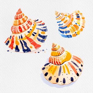 Watercolor Seashells Clipart - Nautical Watercolor Clip Art - Ocean ...