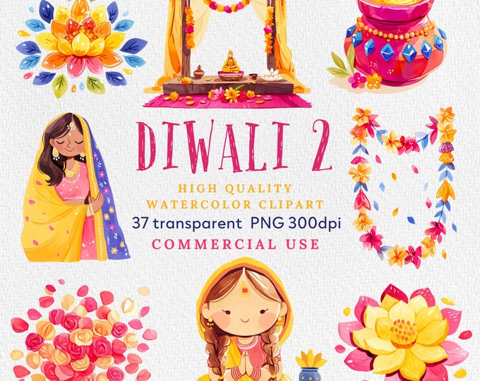 Diwali Clipart - Svg Bundle Download - Digitale Papiere - Sofort ...