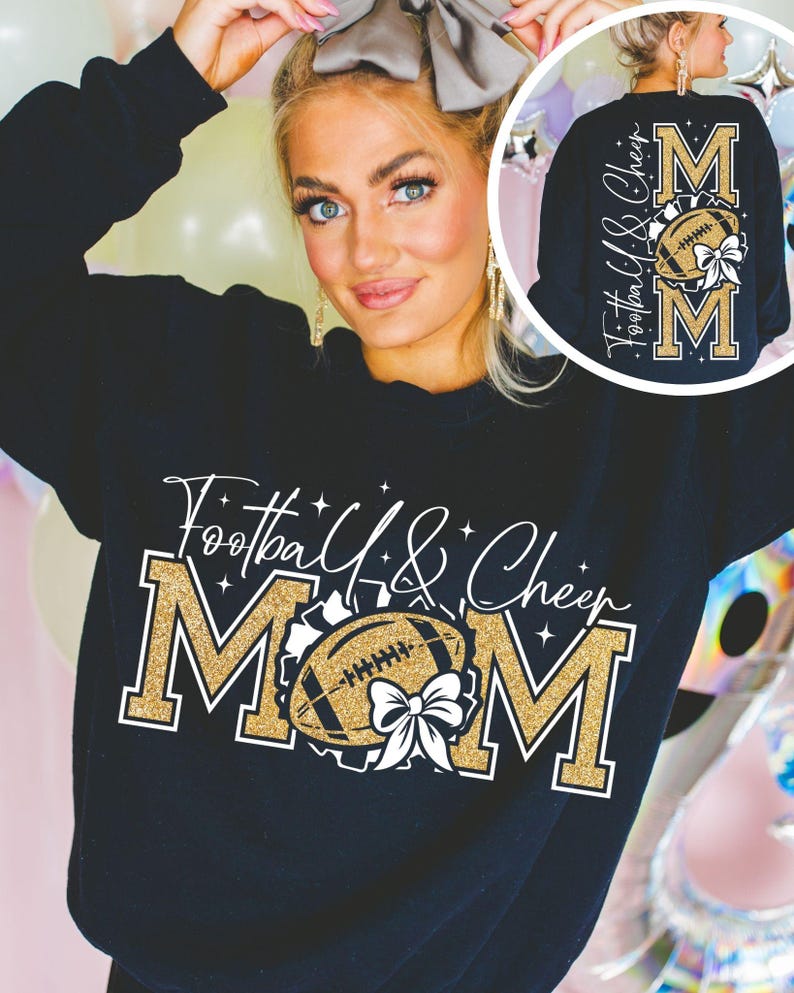 Football & Cheer Mom SVG Bundle: Cricut, Silhouette, HTV Designs ...