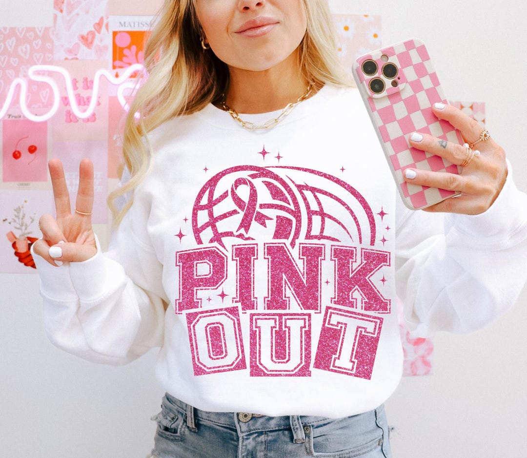 Pink Out Basketball Svg Png, Breast Cancer Awareness Svg, Together We ...