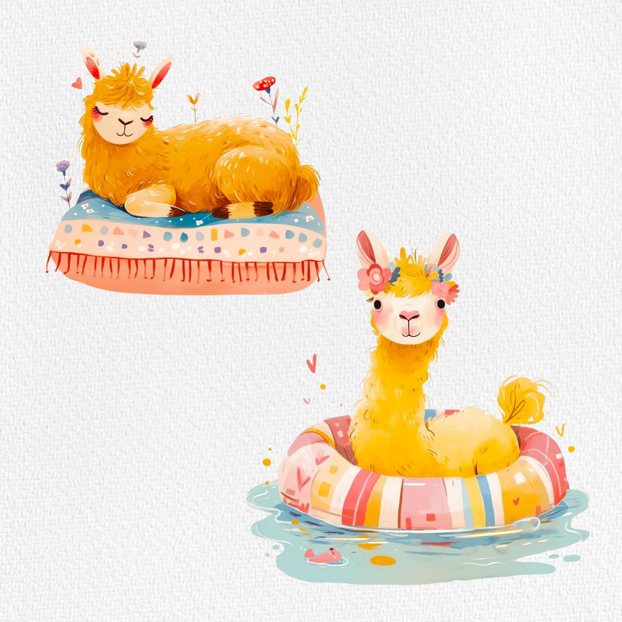 Llama Clipart, Llama Clipart Bundle, Cute Alpaca Clipart, Llama ...