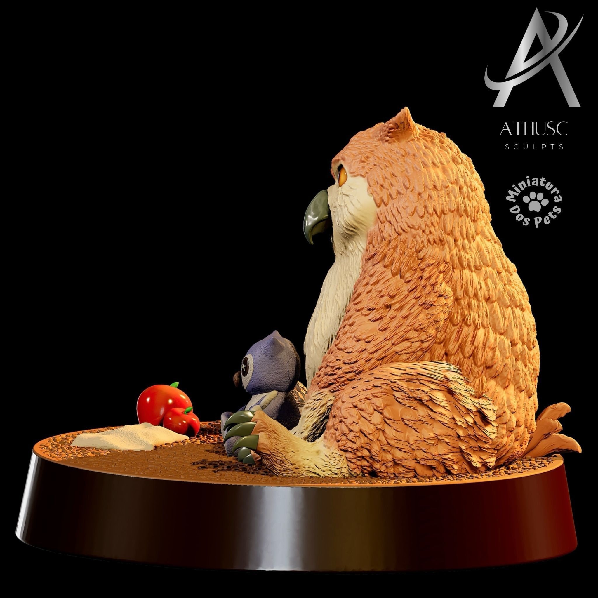 Owlbear Cub Baldur's Gate 3 Cute Creature Premium 3D Printed Resin ...