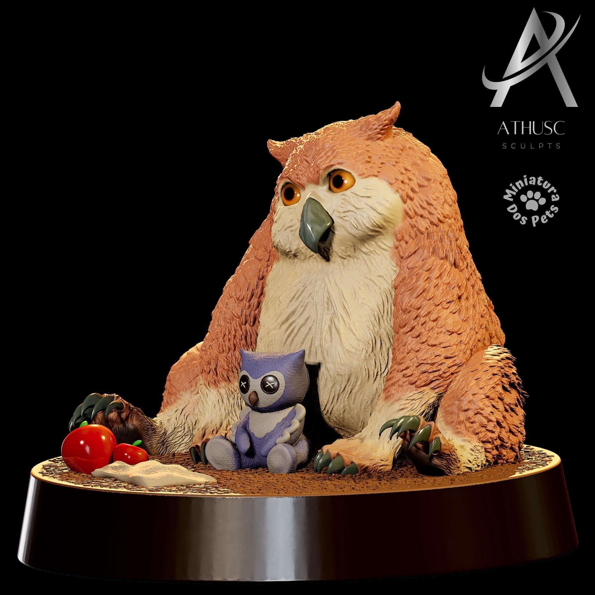 Owlbear Cub Baldur's Gate 3 Cute Creature Premium 3D Printed Resin ...