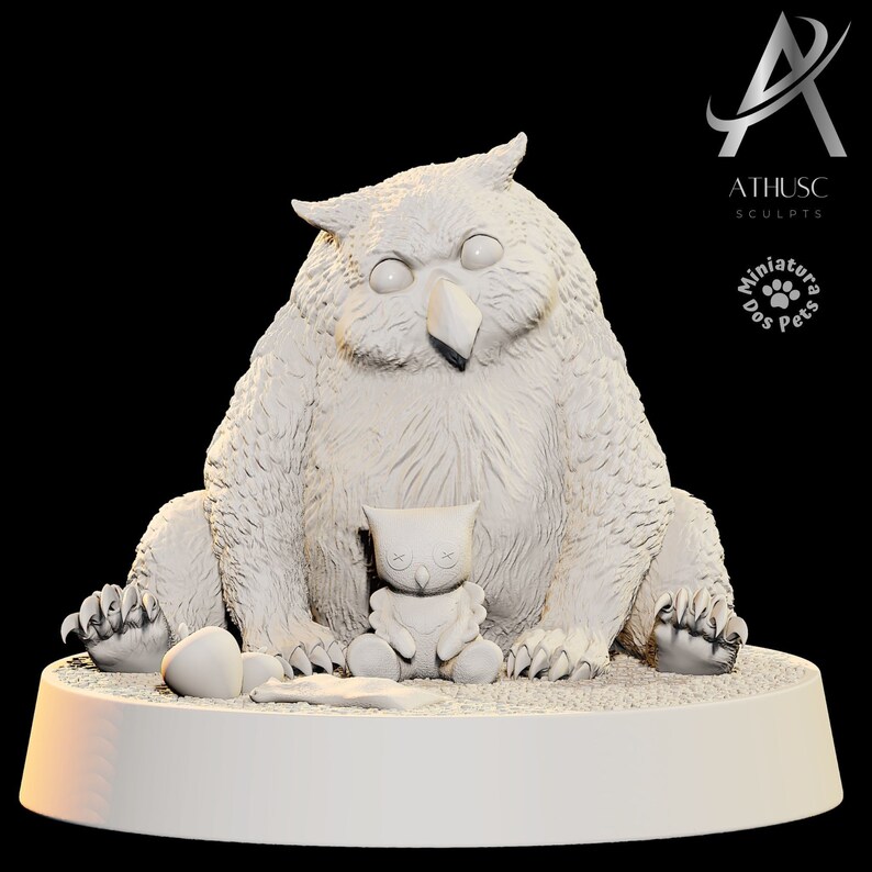 Baldur's Gate 3 Owlbear Cub: Hand-painted Resin Miniature (28/32/50mm ...
