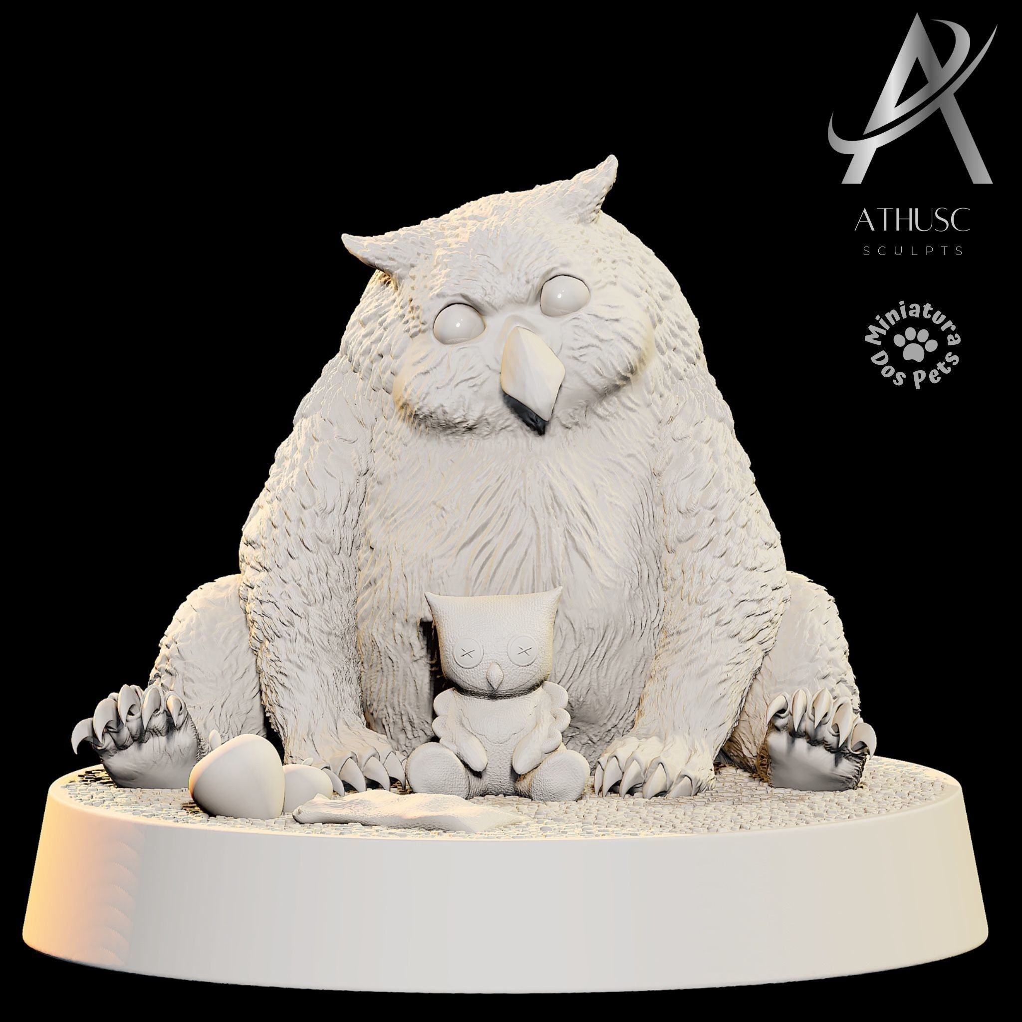 Owlbear Cub Baldur's Gate 3 Cute Creature Premium 3D Printed Resin ...