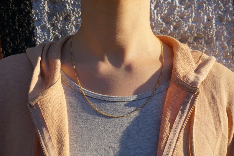 Golden Connell Chain, Curb Style Gold Plated Stainless Steel Connell ...