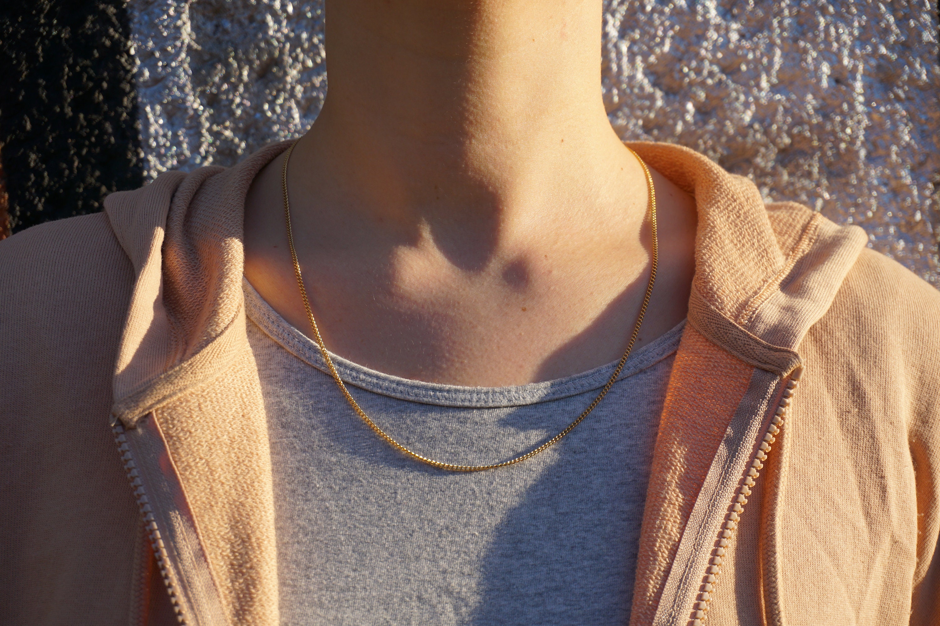 Golden Connell Chain, Curb Style Gold Plated Stainless Steel Connell ...