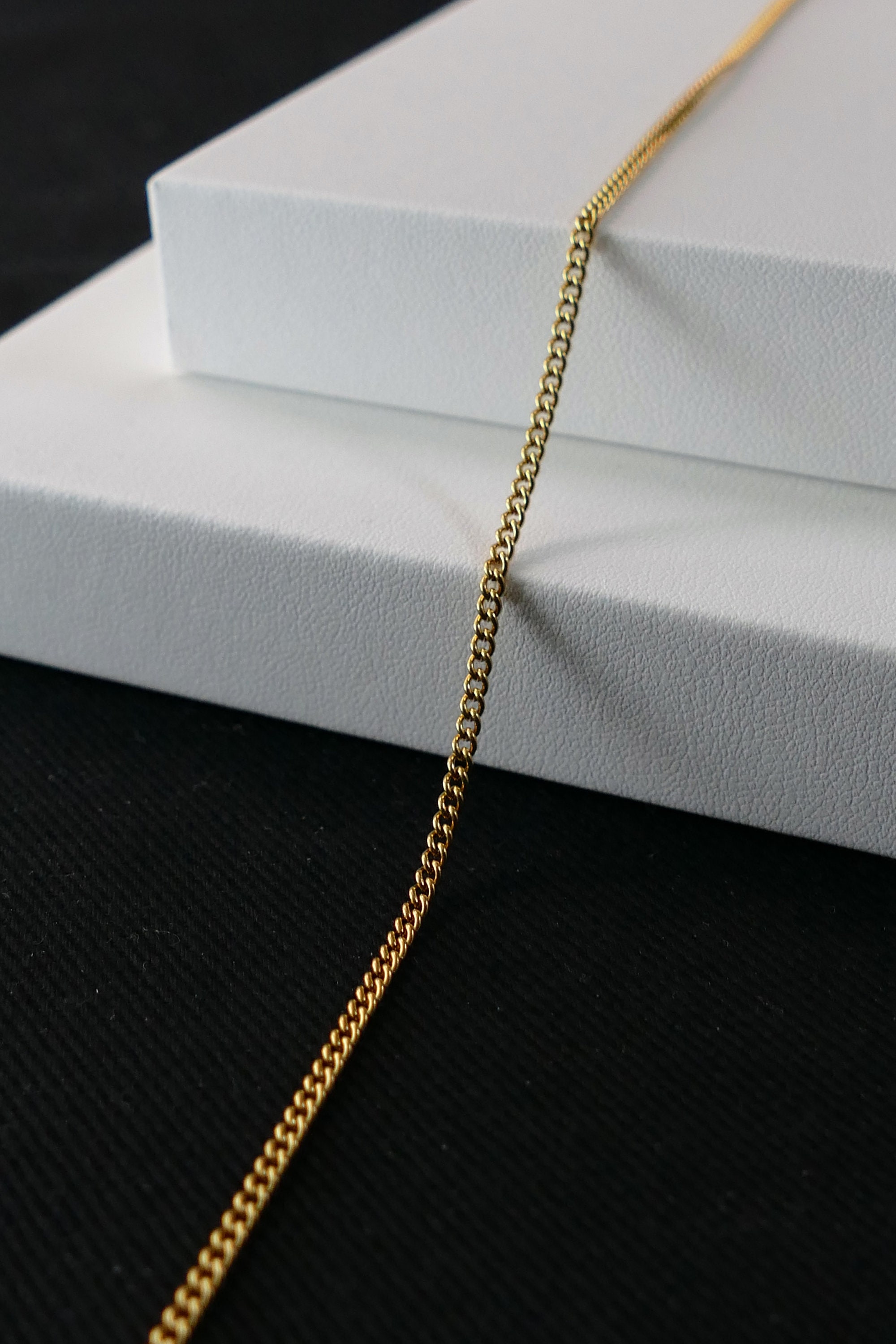 Golden Connell Chain, Curb Style Gold Plated Stainless Steel Connell ...