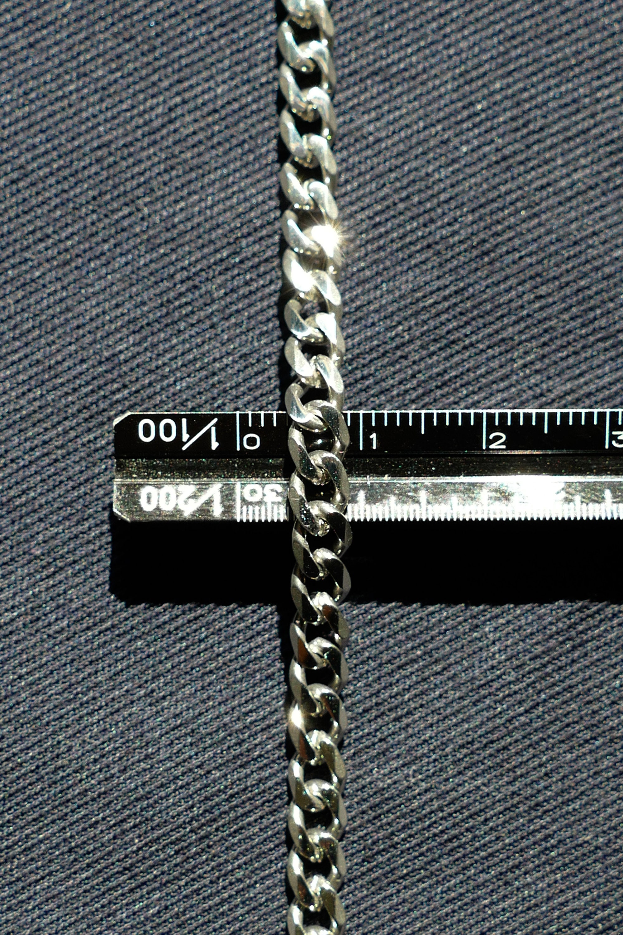 Silver Chain, Curb Style Stainless Steel Silver Plated Chain Necklace ...