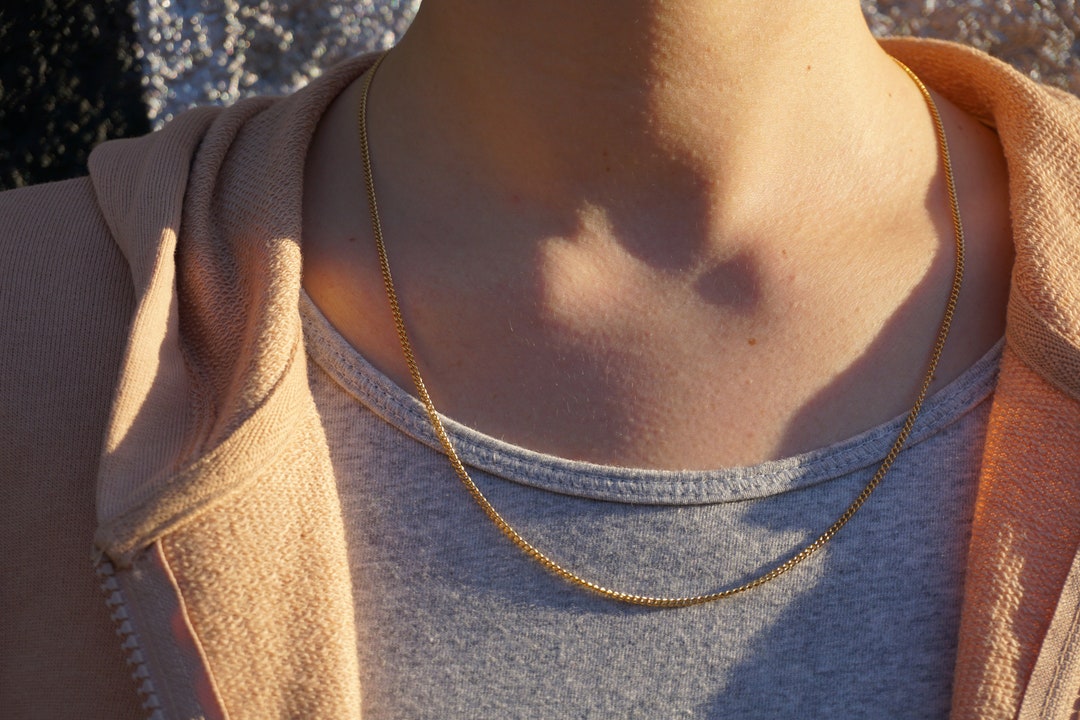 Golden Connell Chain, Curb Style Gold Plated Stainless Steel Connell ...