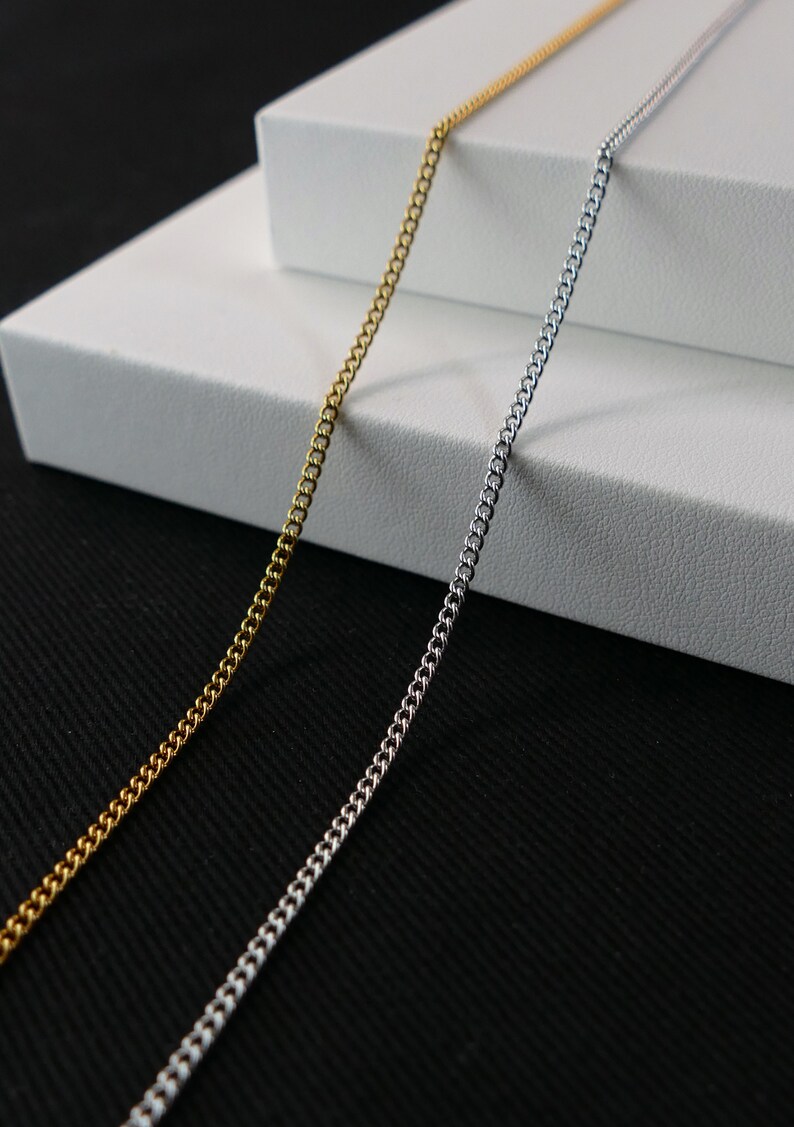 Golden Connell Chain, Curb Style Gold Plated Stainless Steel Connell ...