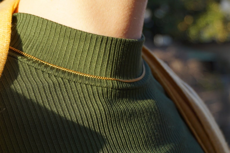 Golden Connell Chain, Curb Style Gold Plated Stainless Steel Connell ...