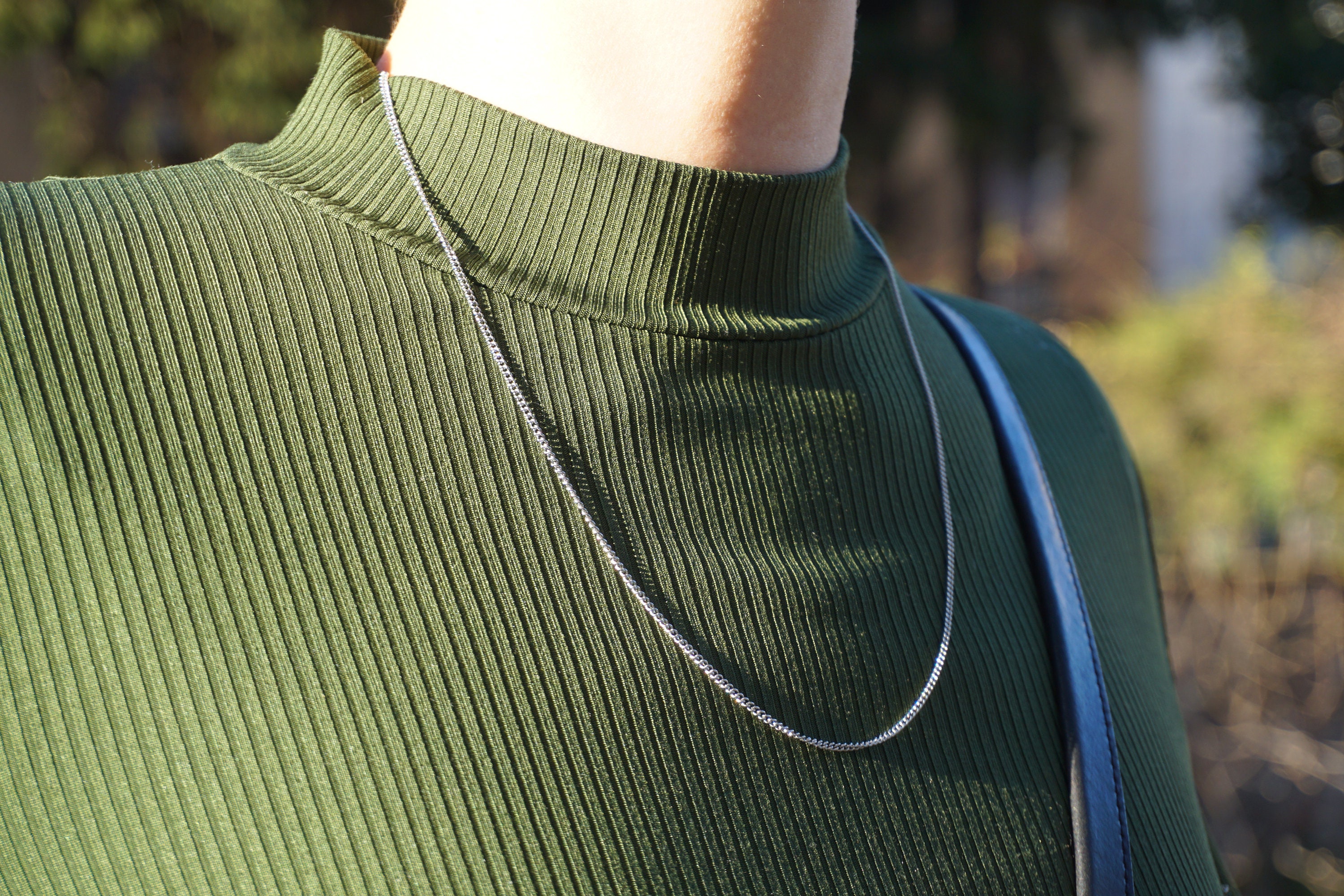 Silver Connell Chain, Curb Style Silver Plated Stainless Steel Connell ...