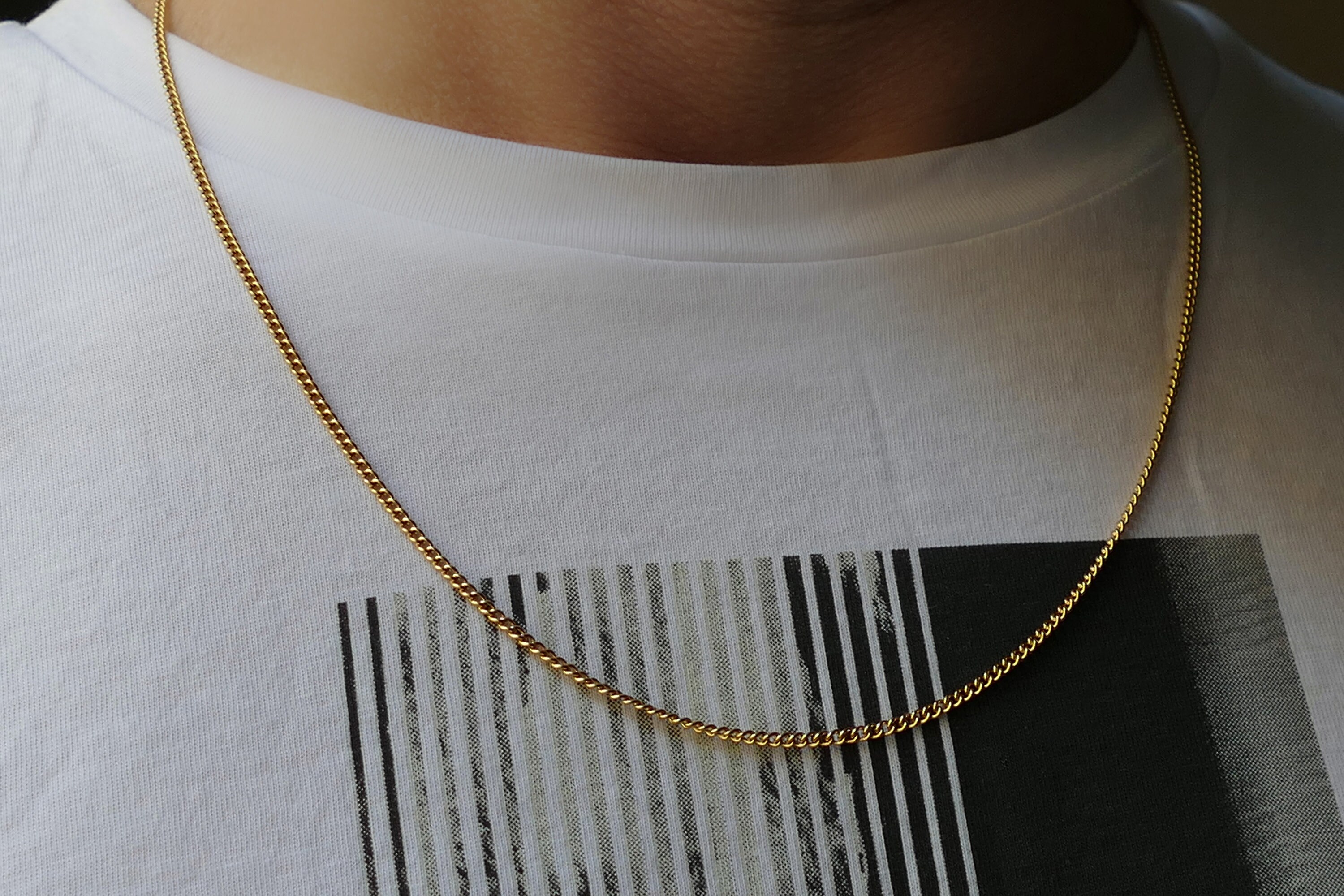 Golden Connell Chain, Curb Style Gold Plated Stainless Steel Connell ...