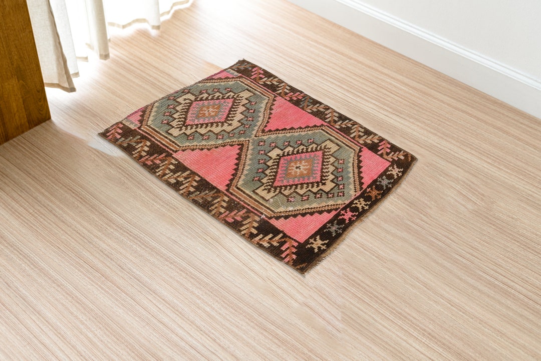 2x2 Door Mat Rug,small Vintage Rug,small Rug,handmade Rug,small Kilim ...