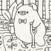 Cute Pig Coloring Page for Teens and Adults - Kawaii Coloring Sheet ...
