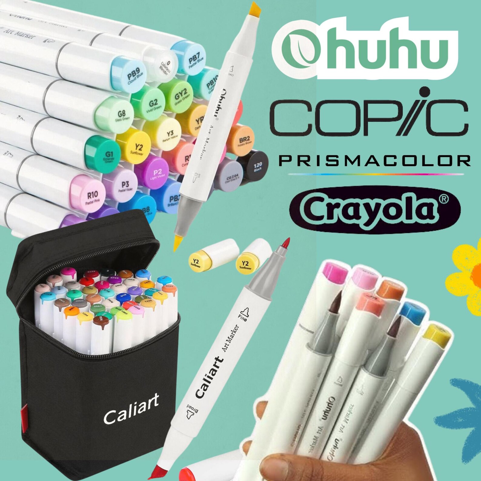 Printable Color Swatch Chart for Alcohol Markers & Colouring Pencils ...