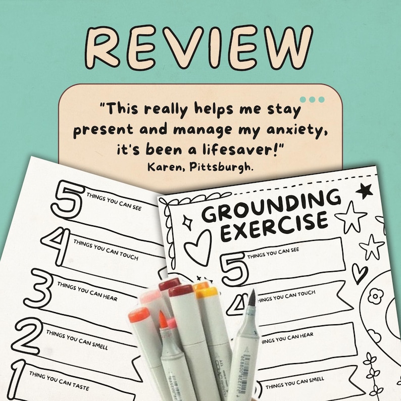 Grounding Exercise Coloring Page | Zones of Regulation, Coping Skills ...