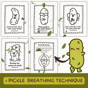 Emotional Support Pickles Coloring Pages - A Fun Self Care Activity for ...