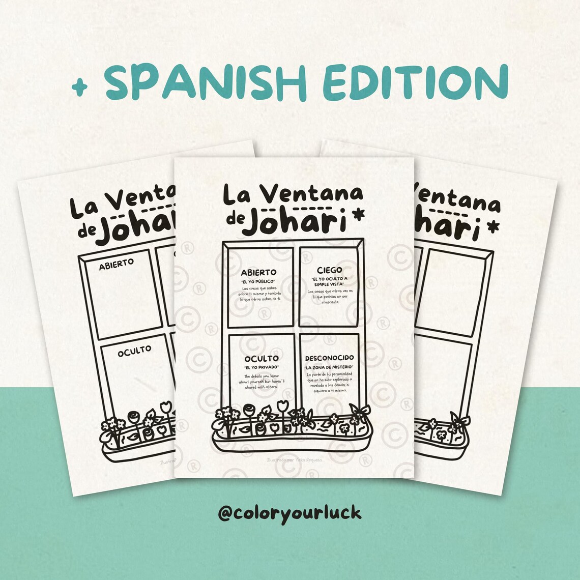 Johari Window Exercise for Self Awareness CBT Therapy, Mental Health ...