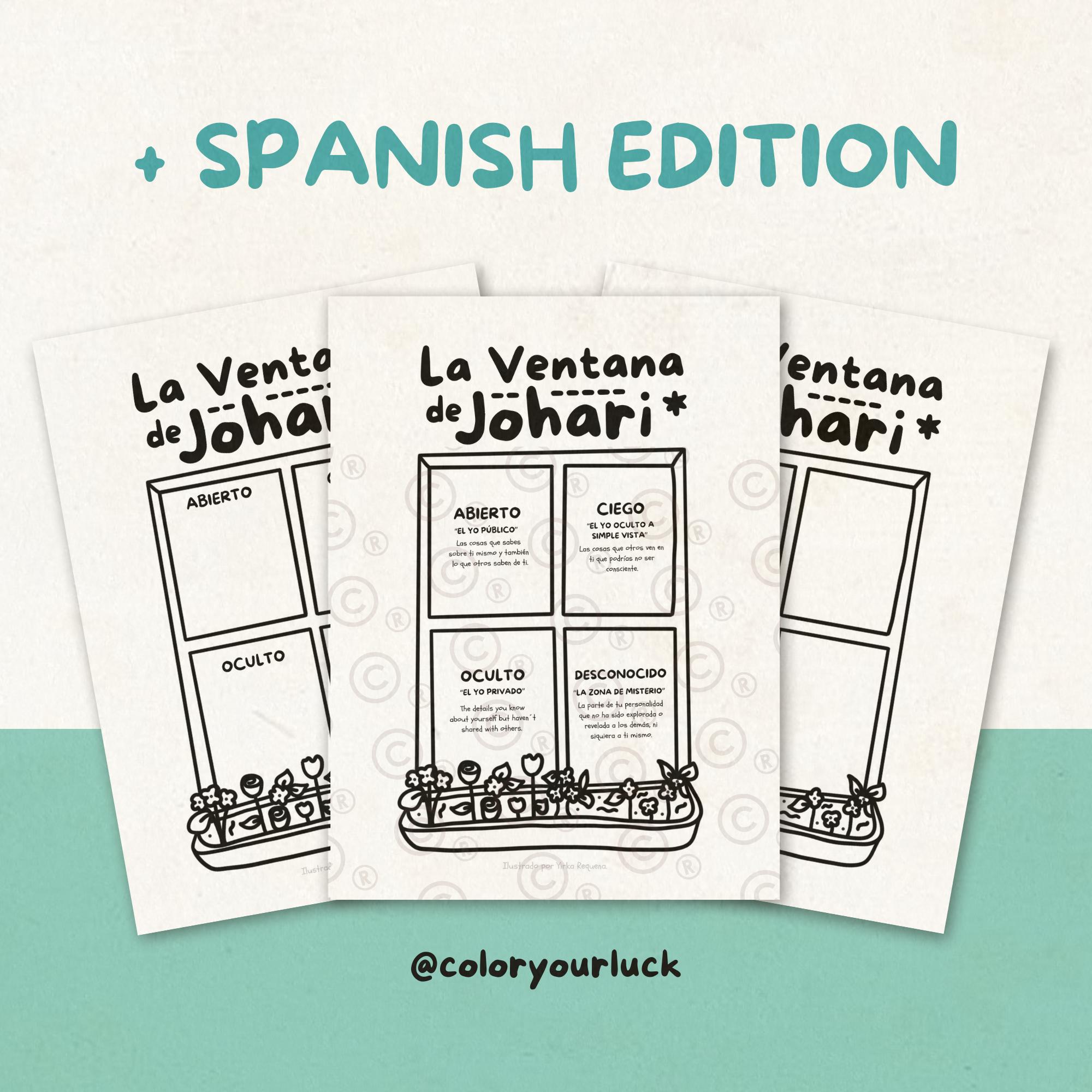 Johari Window Exercise for Self Awareness CBT Therapy, Mental Health ...