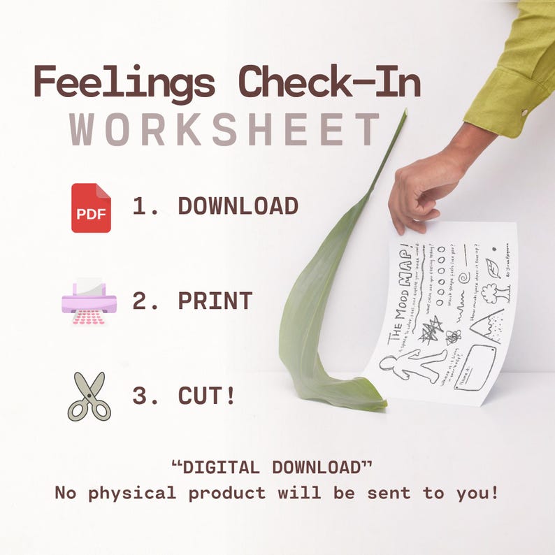 Feelings Check-in Worksheet for Adults | ADHD Emotions Coloring Page ...