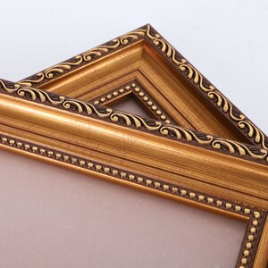 Custom Picture Frame Brushed Gold, Wall Hanging Canvas Frame, Vintage ...